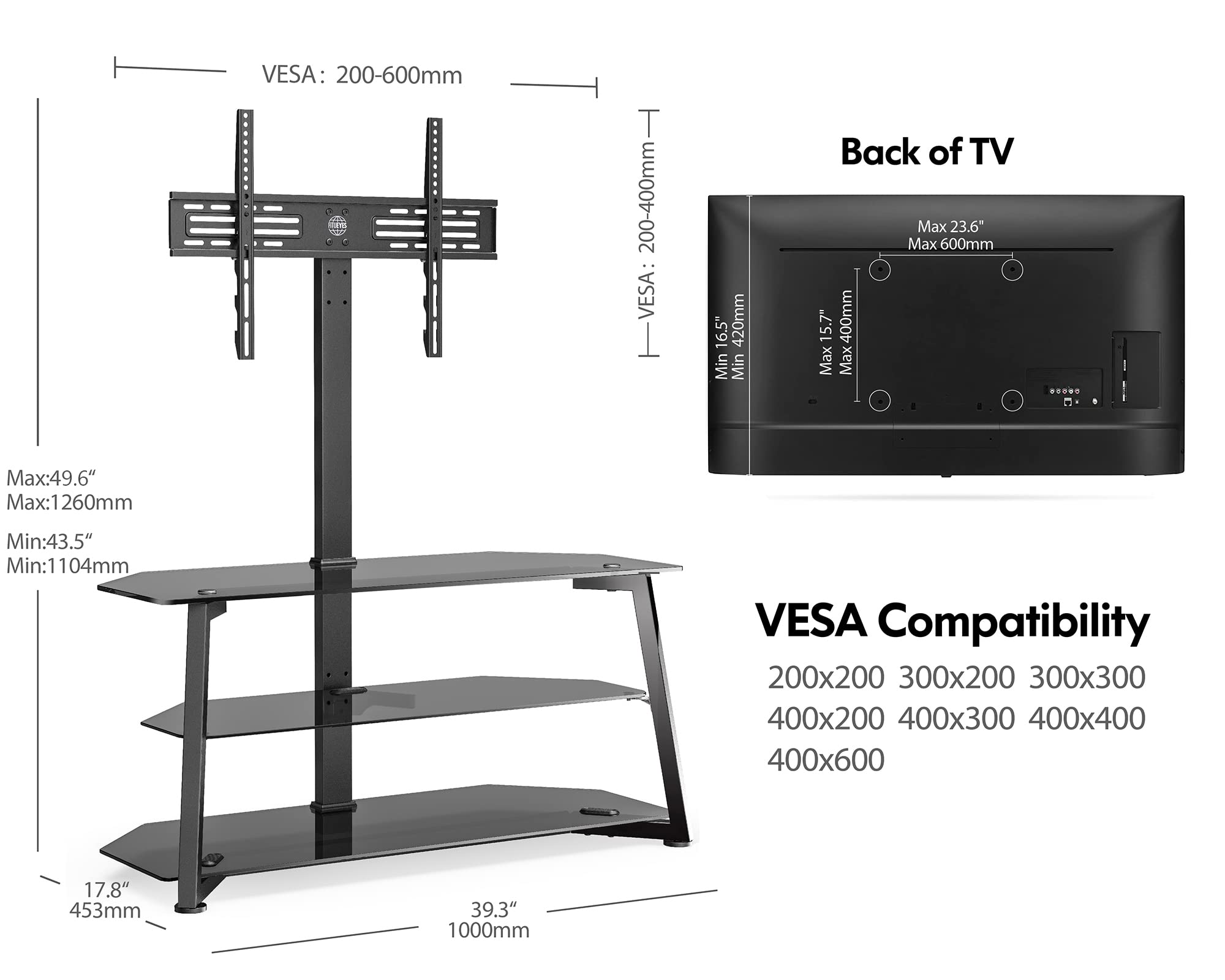 FITUEYES TV Stand Table Furniture With Mount For 32 70 Inch TV Screen fitueyes-tv-stand-table-furniture-with-mount-for-32-70-inch-tv-screen
