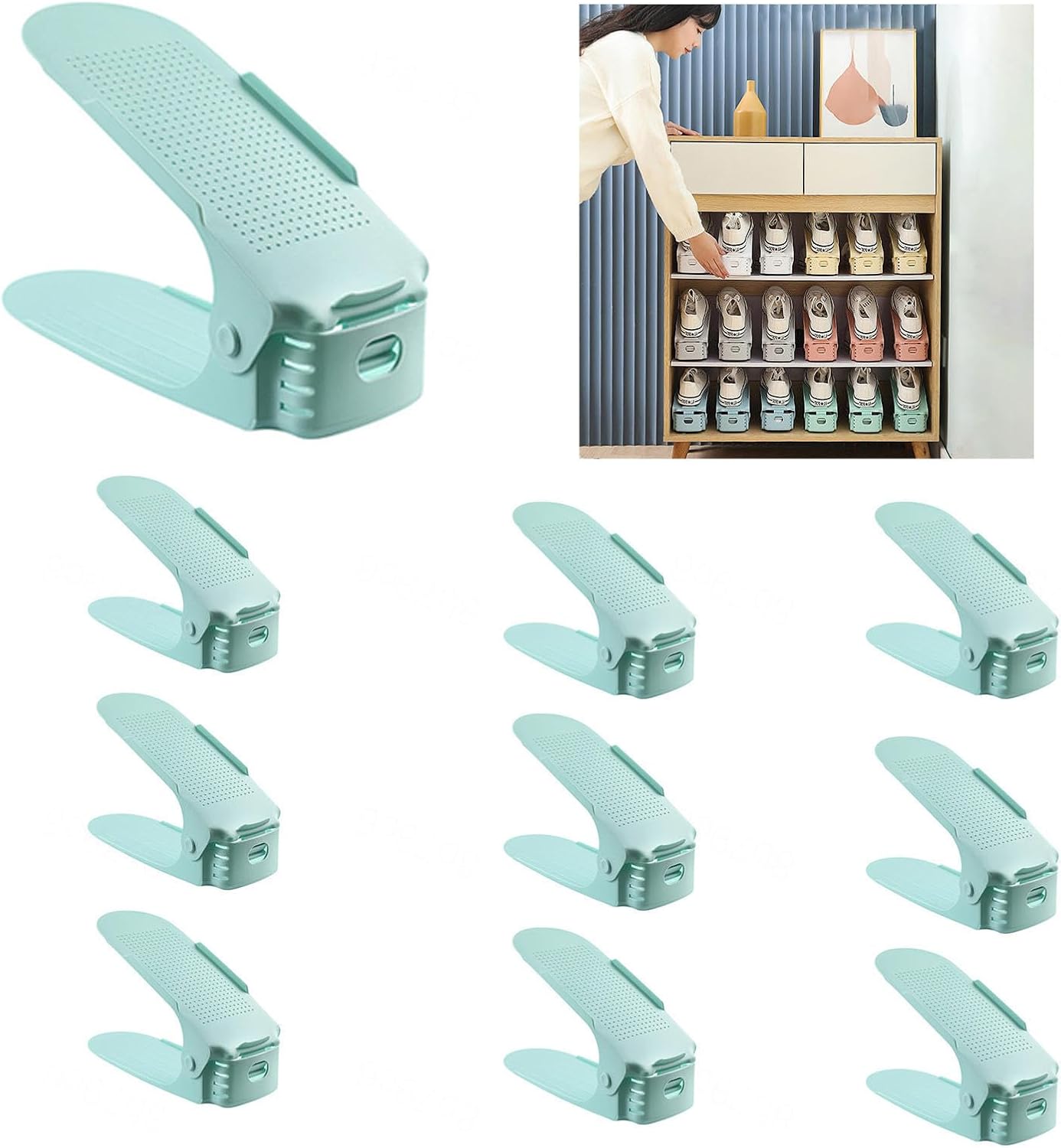 Amazon.com: AKYLDI Shoe Stackers for a Pair of Shoes, Adjustable Shoe ...