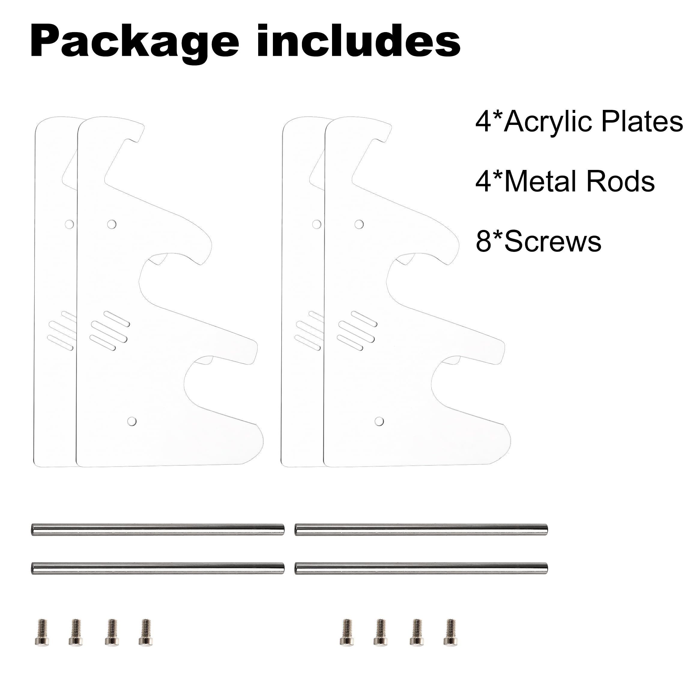 Snapklik.com : Elsjoy 2 Pack Acrylic Keyboard Display Stand, 3-Tier ...