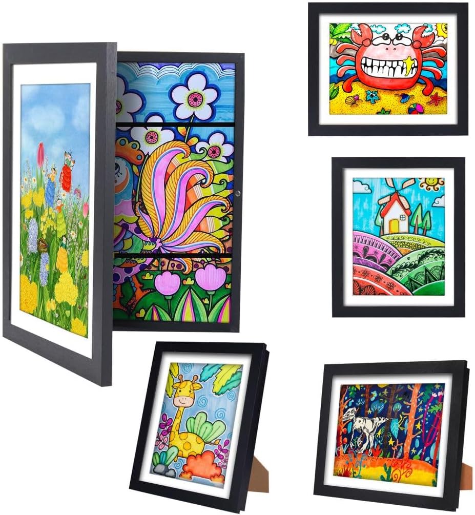 Amazon.com: HEPFLANZE 4 Pack Kids Artwork Frames Changeable 8.5 x 11 ...