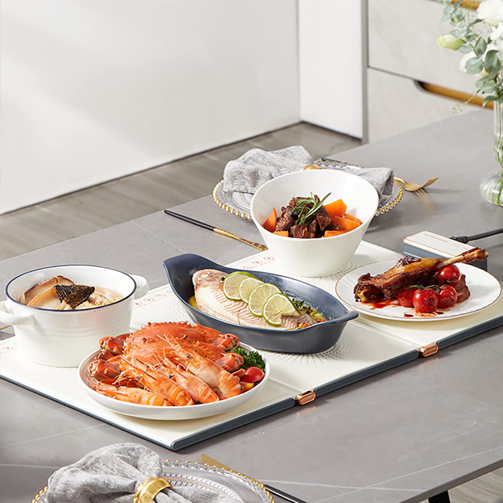 Buy Electric Warming Tray, Foldable Extra Large Food Warmer for Parties ...