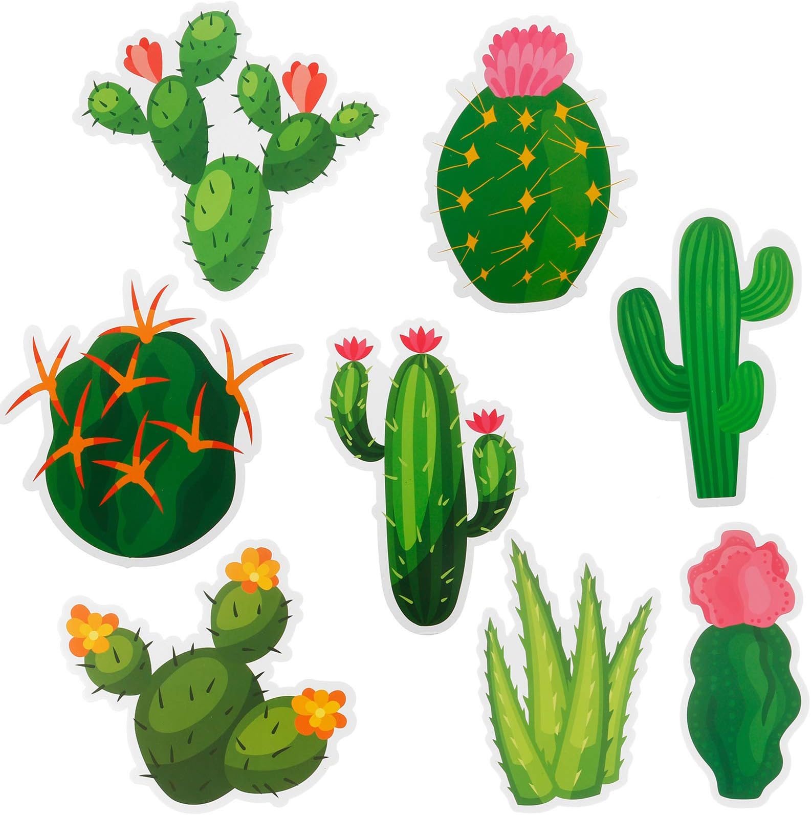 Amazon.com: Honoson 7 Pcs Large Cactus Party Decorations Jointed Cactus ...