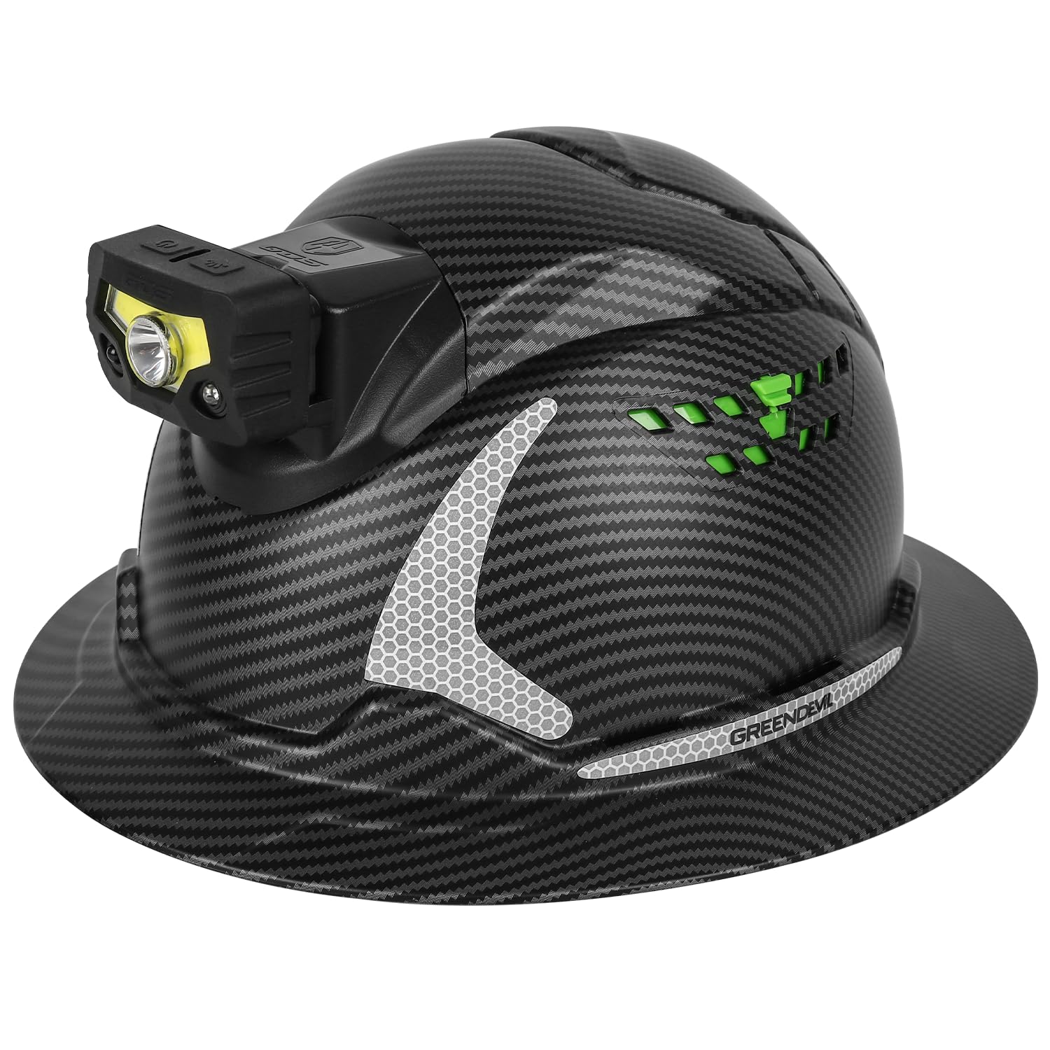 Snapklik.com : GREEN DEVIL Matrix Full Brim Hard Hat