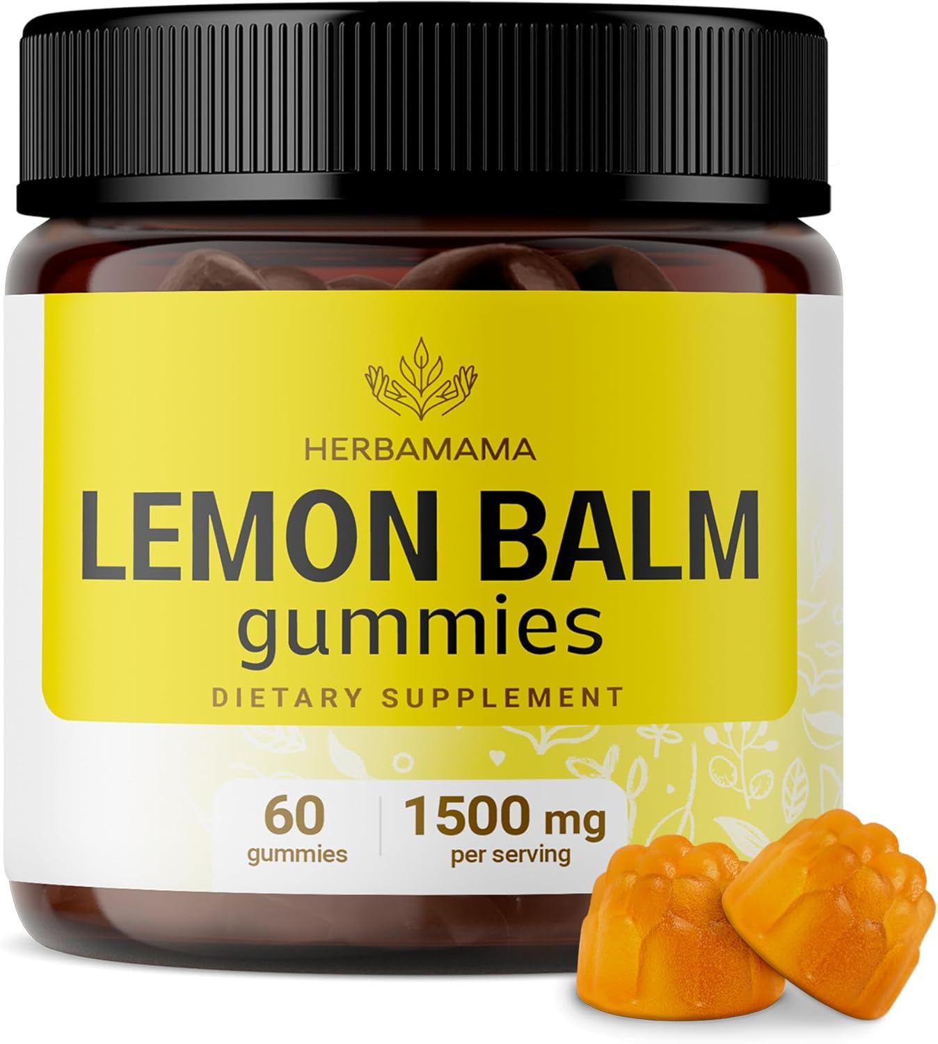 Amazon.com: HERBAMAMA Lemon Balm Gummies - Lemon Balm Supplements for ...