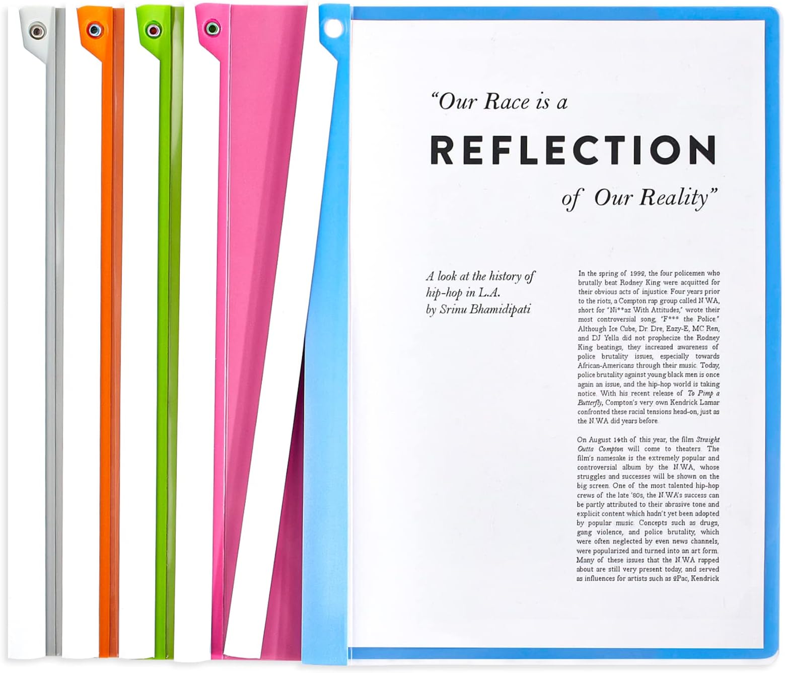 Amazon.com : File Folder Clear Sliding Bar Report Covers with U-Type ...