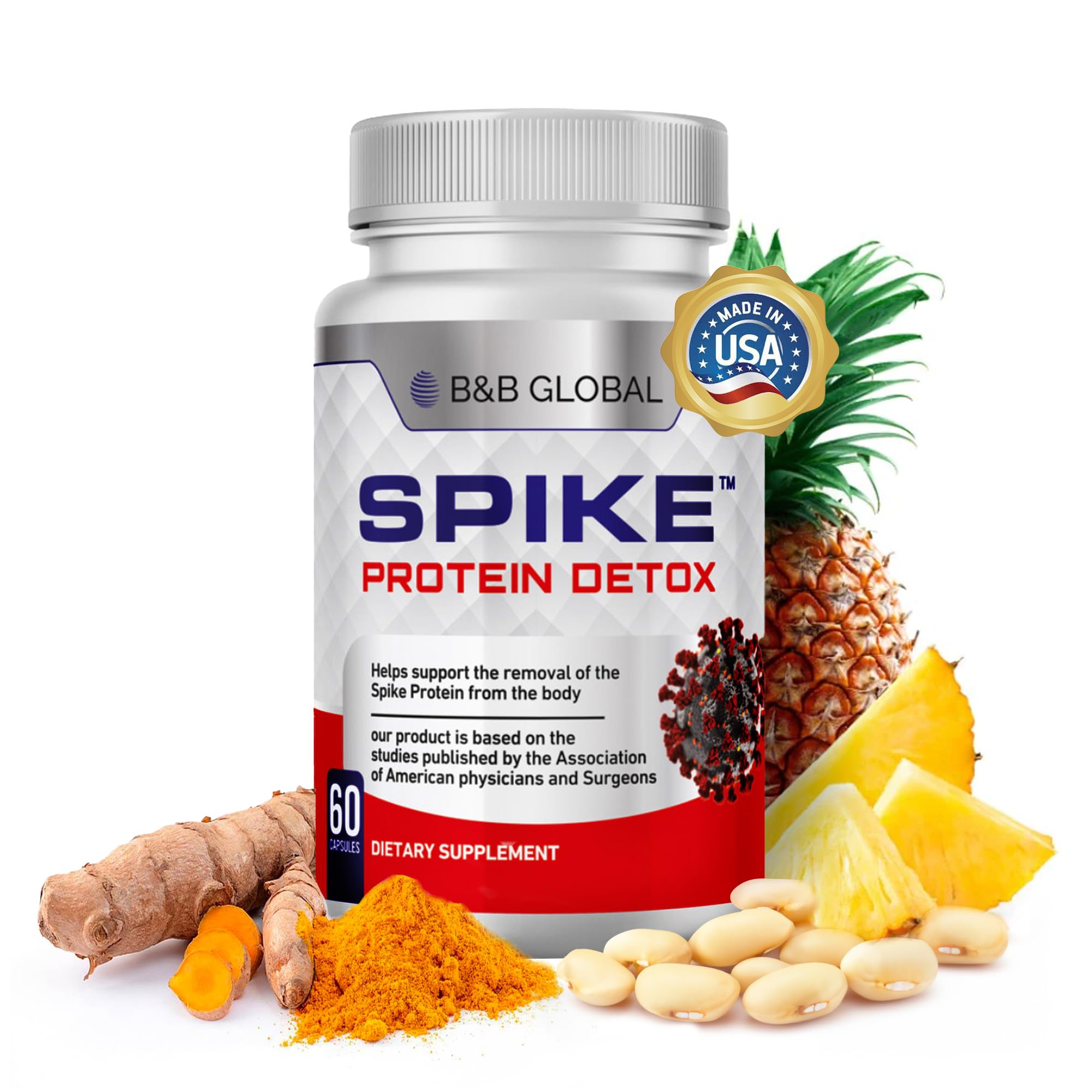 Snapklik.com : Spike Protein Detox Nattokinase 4000Fu, Bromelain 500mg ...