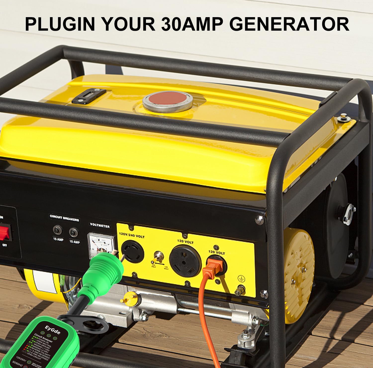 Snapklik.com : EyGde 4 Prong 30Amp To 30 Amp Twist Lock Adapter, RV ...