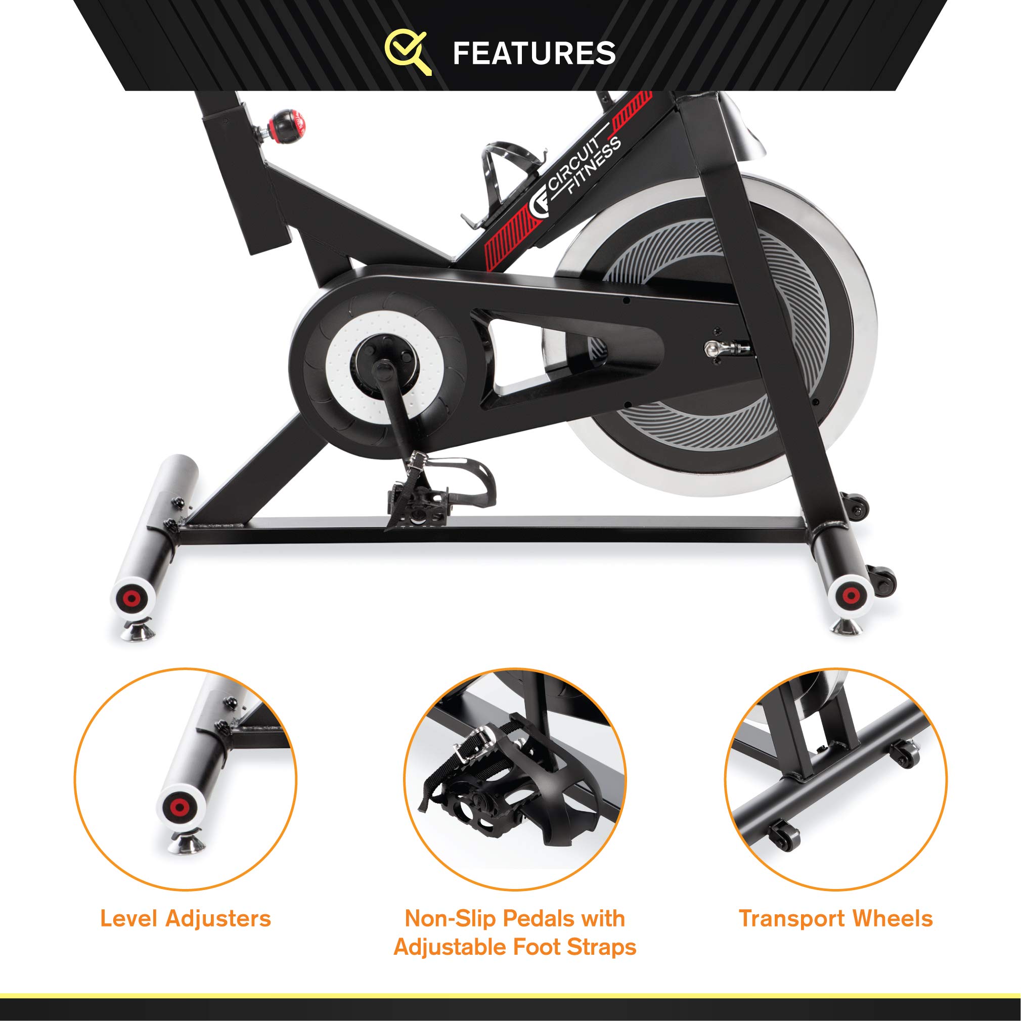 Buy Circuit Fitness Club 30 lbs. Flywheel Revolution Cycle for Cardio ...