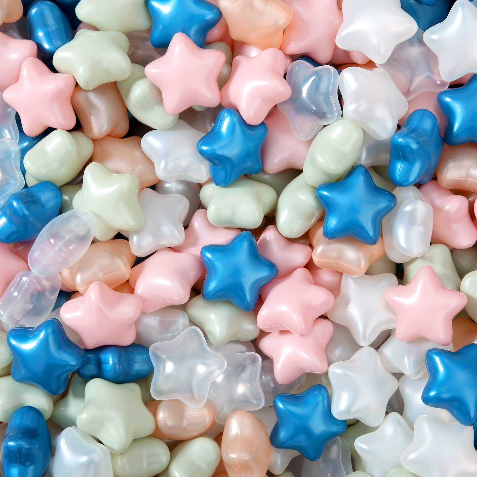 Snapklik.com : Soft Plastic Ball Pit Stars, 100pcs Plastic Toy Balls ...