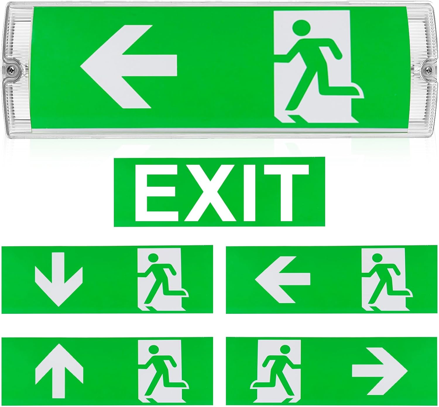 Vaileal Emergency LED Exit Sign Bulkhead: IP65 5W Emergency LED Fire ...