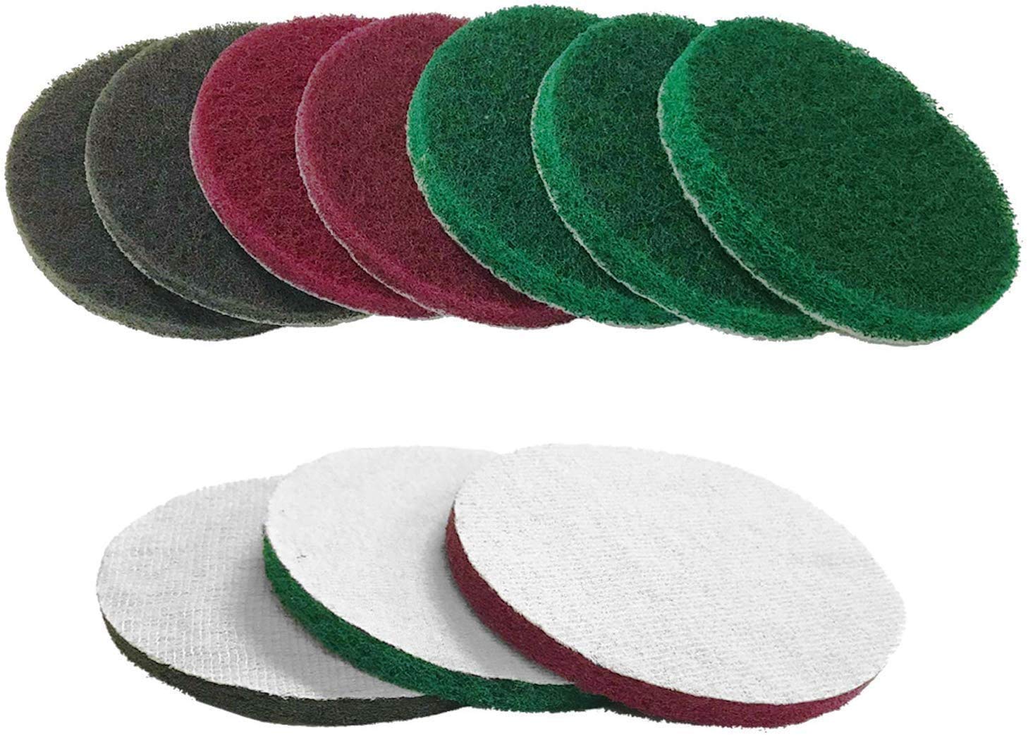 Utoolmart 5inch Replacement Scrubbing Pads 240 Grit Disc Flocking Round ...