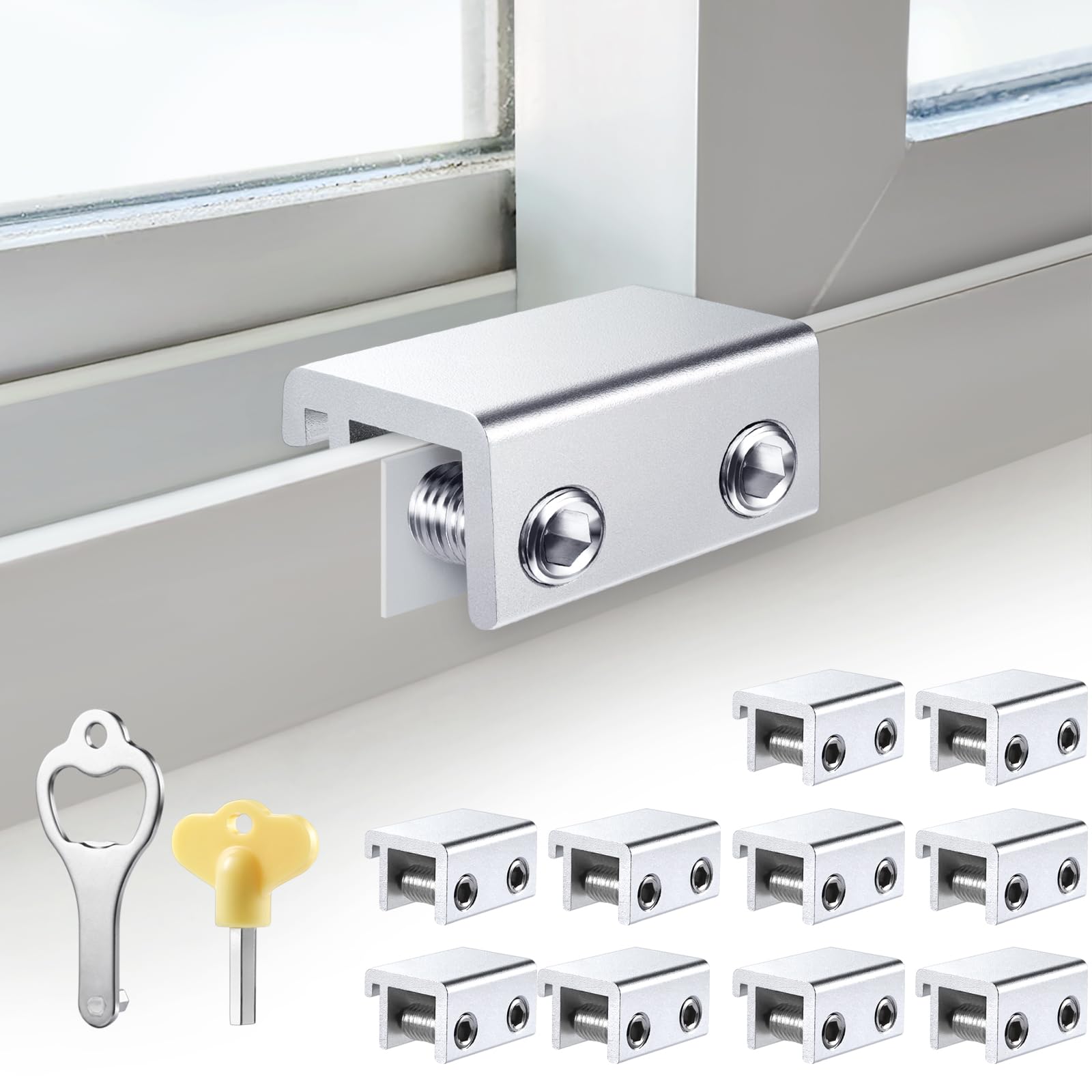 Sliding Window Locks (10 Sets), Security Window Locks with Keys ...