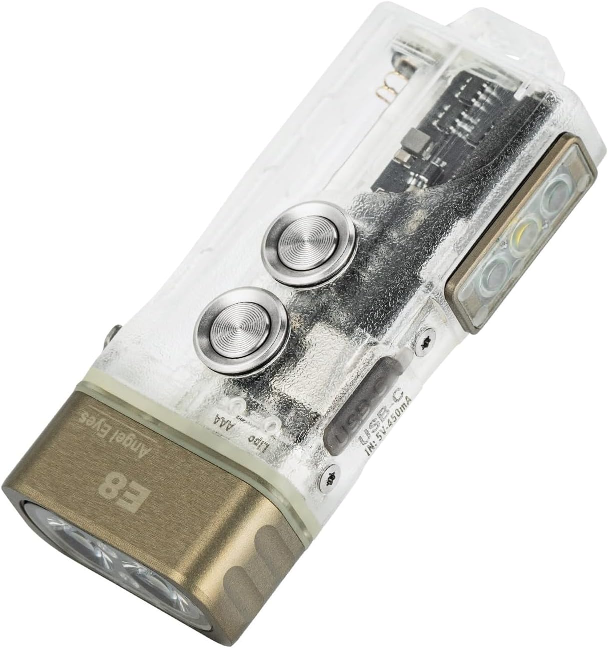 RovyVon E8 EDC Torch Rechargeable,Dual Power Compatible with AAA ...