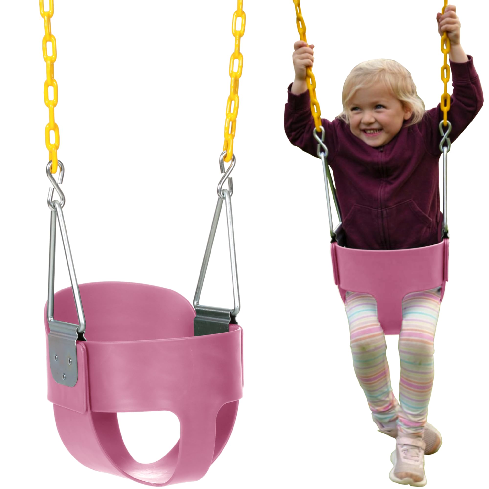Snapklik.com : Heavy-Duty High Back Full Bucket Toddler Swing Seat ...