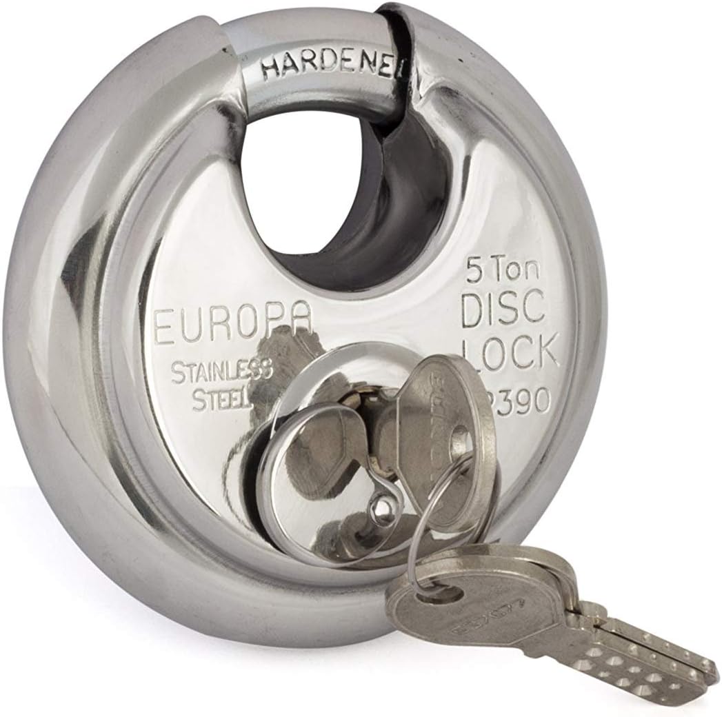 Smart Shophar Steel Disc Ultra Keys Shutter Lock 90 mm Silver, Pack of ...
