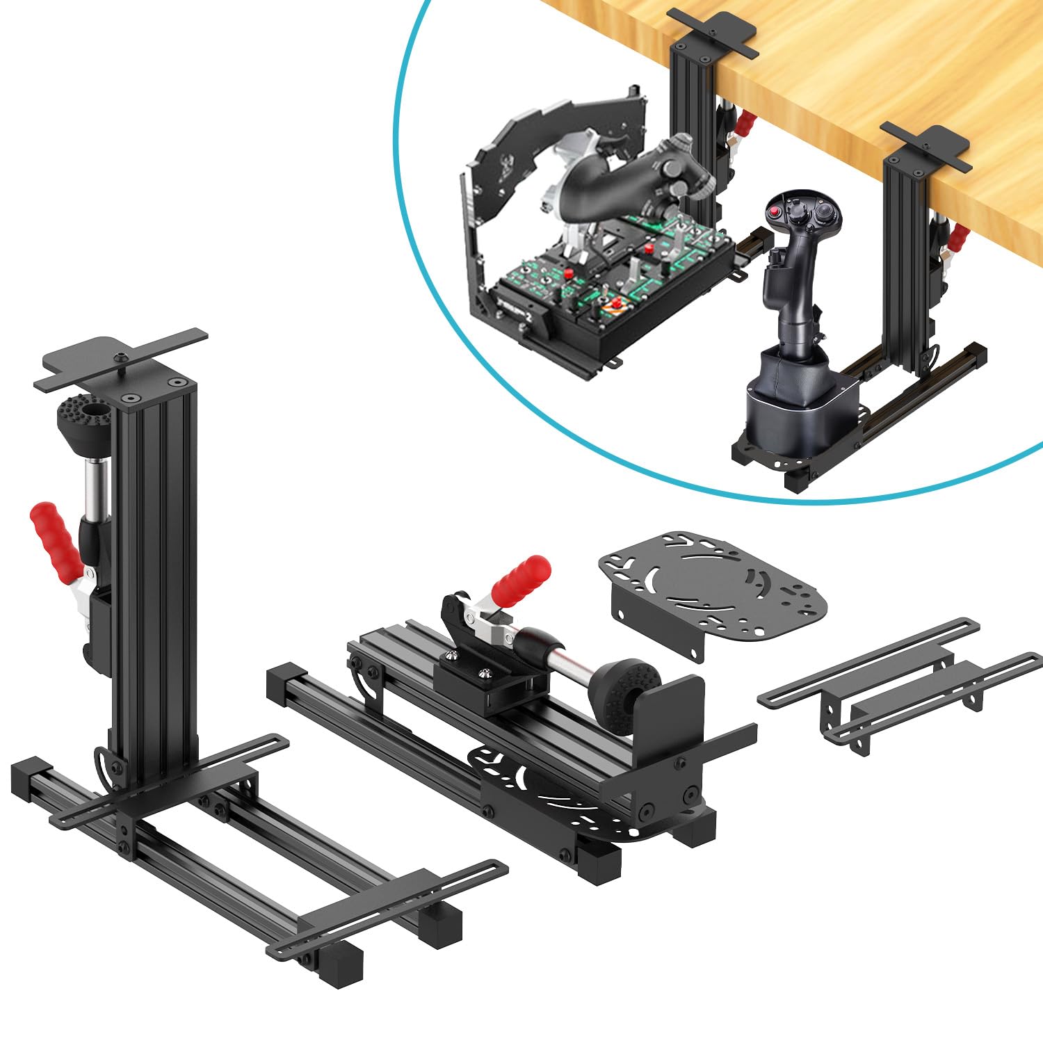 Amazon.com: 2 Set The Desk Mount for The Flight Sim Game Joystick ...