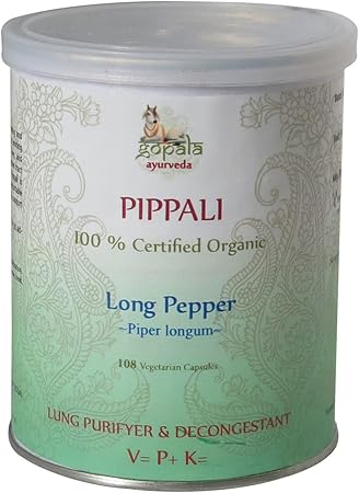 Amazon.com: Pippali Capsules (USDA Certified Organic) Piper longum ...