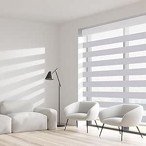 Amazon.com: SUNFREE Zebra Blinds Dual Roller Shades for Windows, Zebra Shade Light Control ...