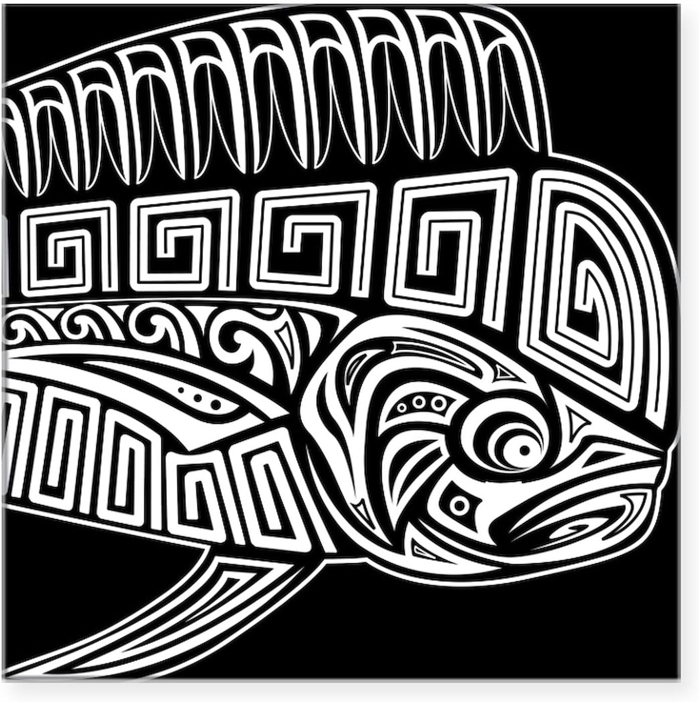 Amazon.com: CafePress Polynesian Mahi Sticker Square Bumper Sticker Car ...