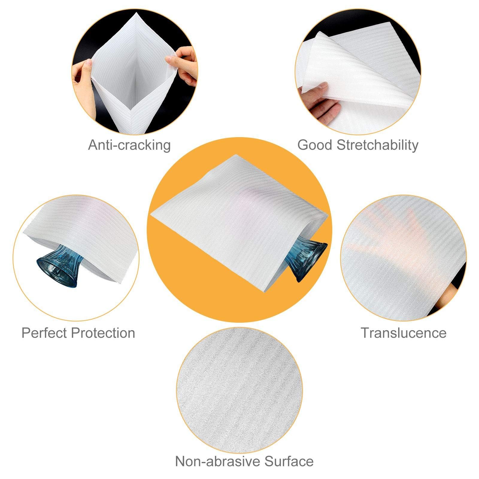 Snapklik.com : 12 X 12 Inch Foam Pouches, 50 Count China Moving ...