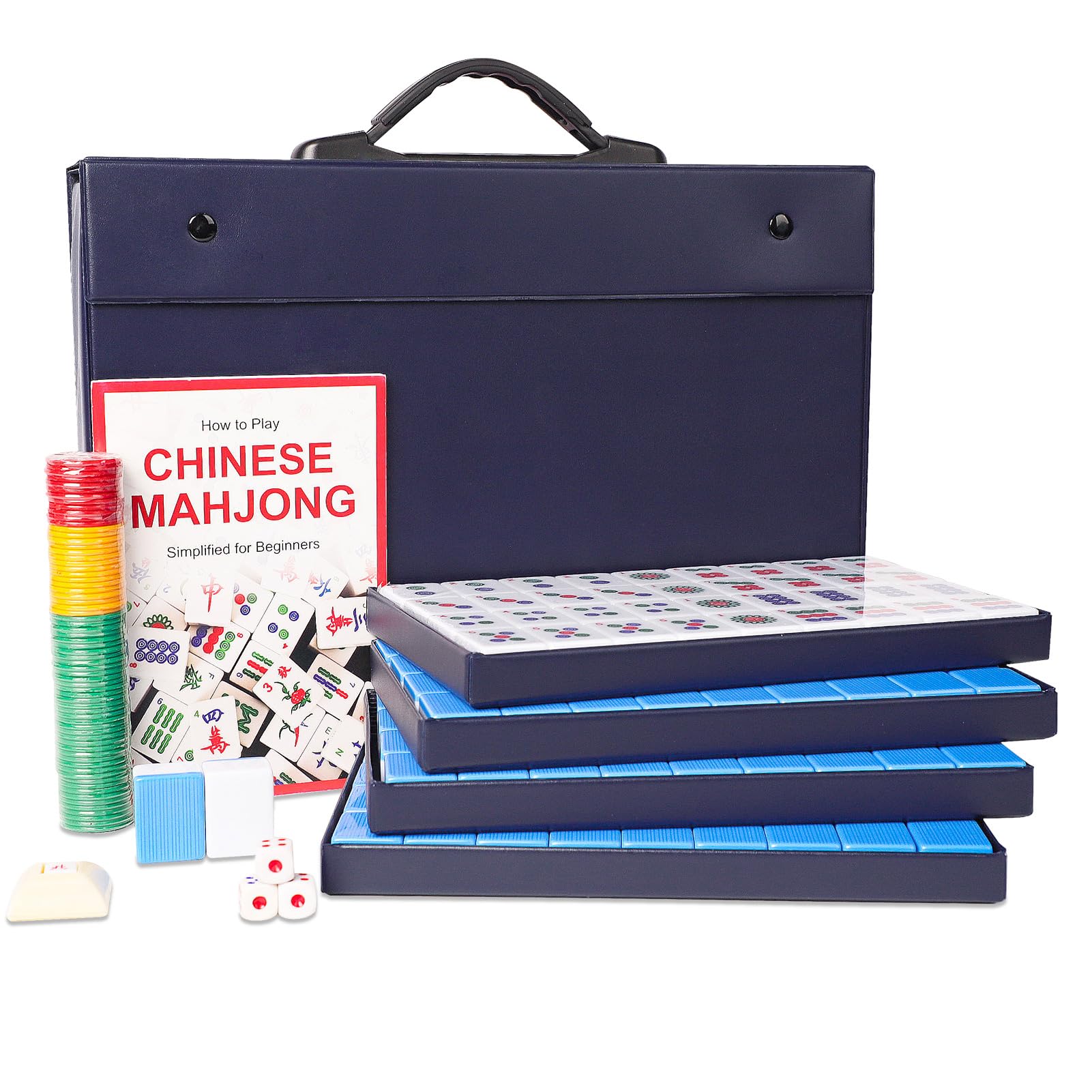 ZGME Chinese Mahjong Set,Mah Jongg Game Set, Complete Traditional Mah ...