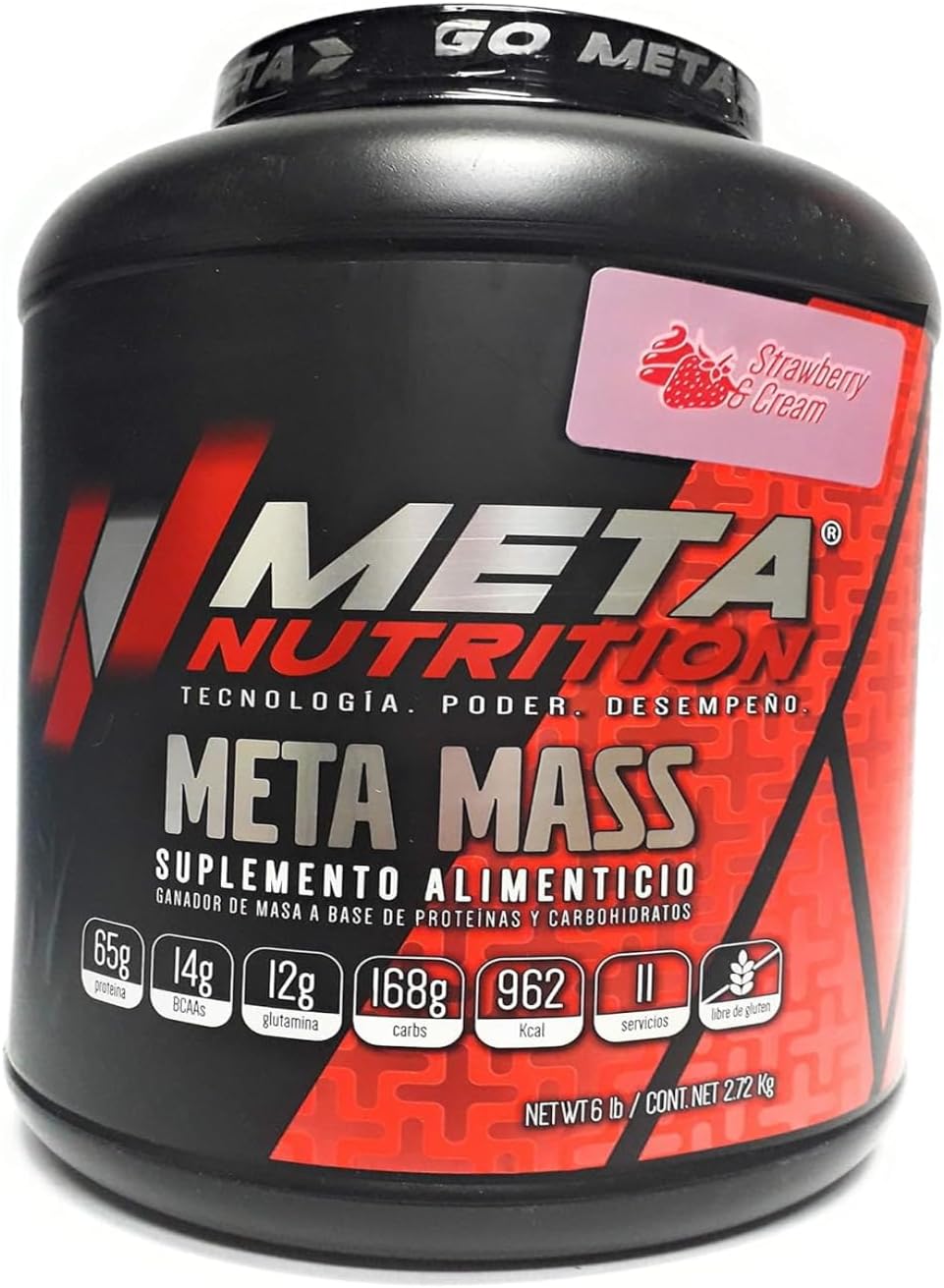 META NUTRITION META MASS 6 LBS SABOR STRAWBERRY AND CREAM : Amazon.com ...