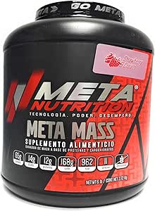 META NUTRITION META MASS 6 LBS SABOR STRAWBERRY AND CREAM : Amazon.com ...