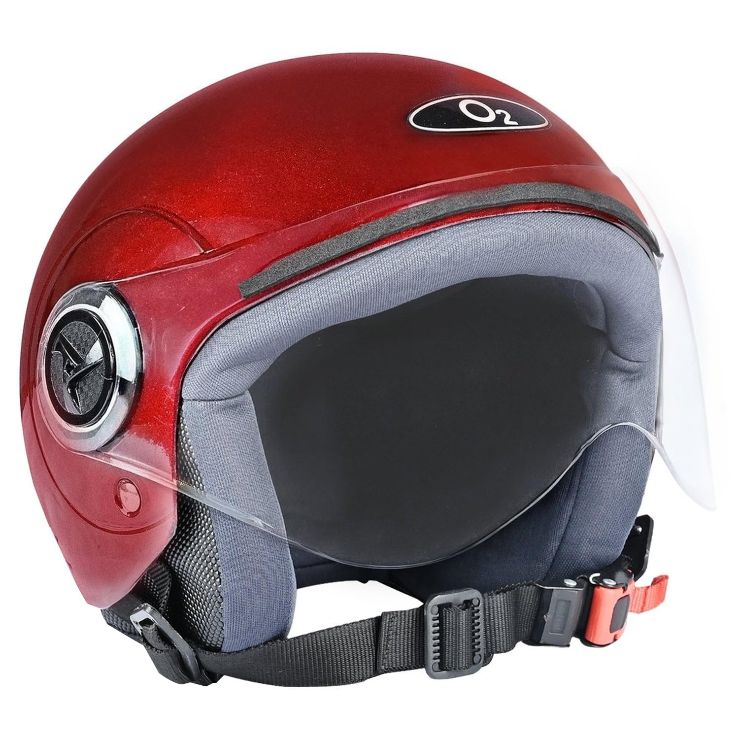 O2 Open Face / Half face Helmet Unisex for Bike Women Men ISI Certified ...