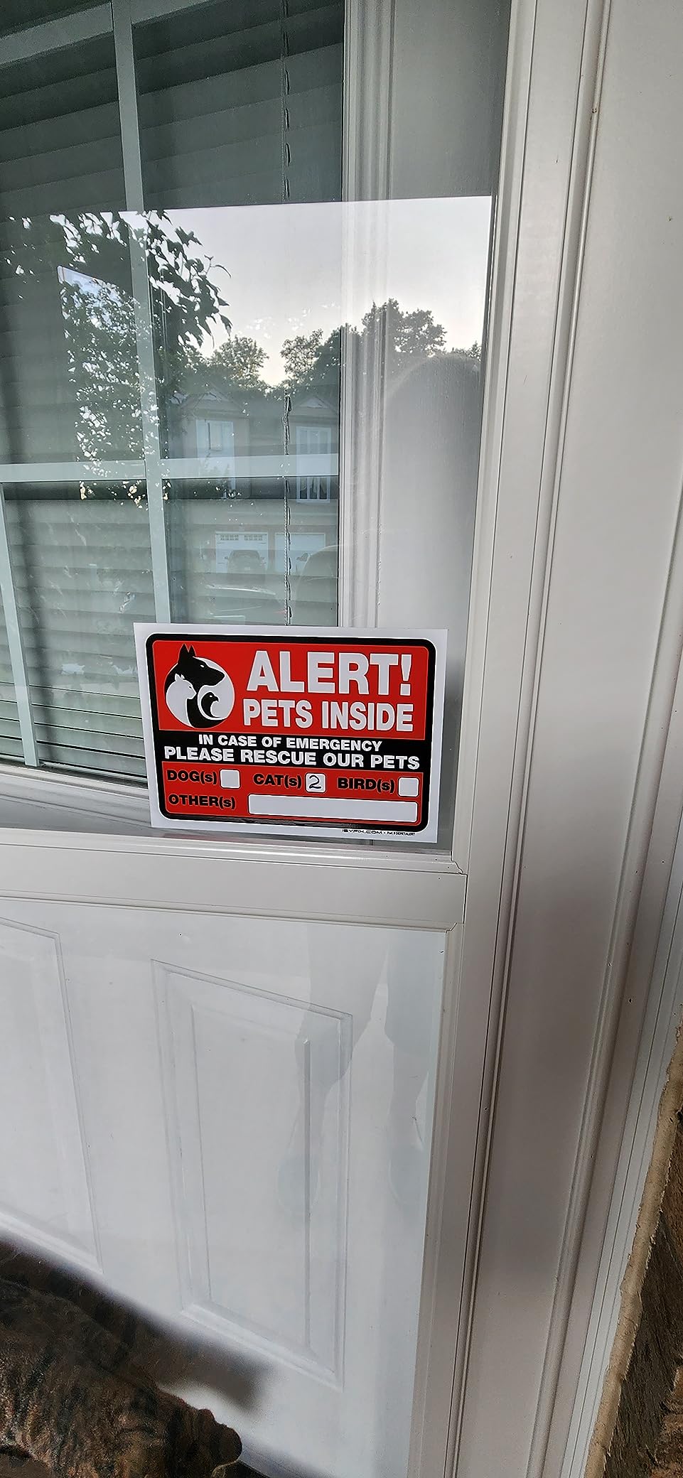 iSYFIX Alert Pets Inside Signs Stickers – 4 Pack 7x5 Inch – Premium ...