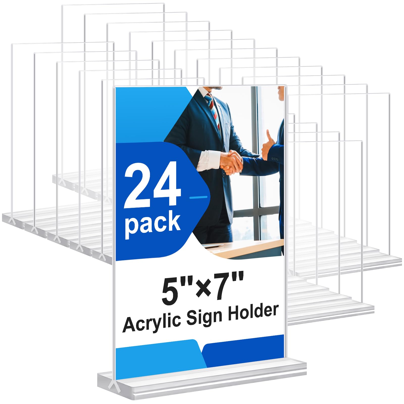 Amazon.com: dulvus Acrylic Sign Holder 5x7 Inches 24 Pack, Double Sided ...