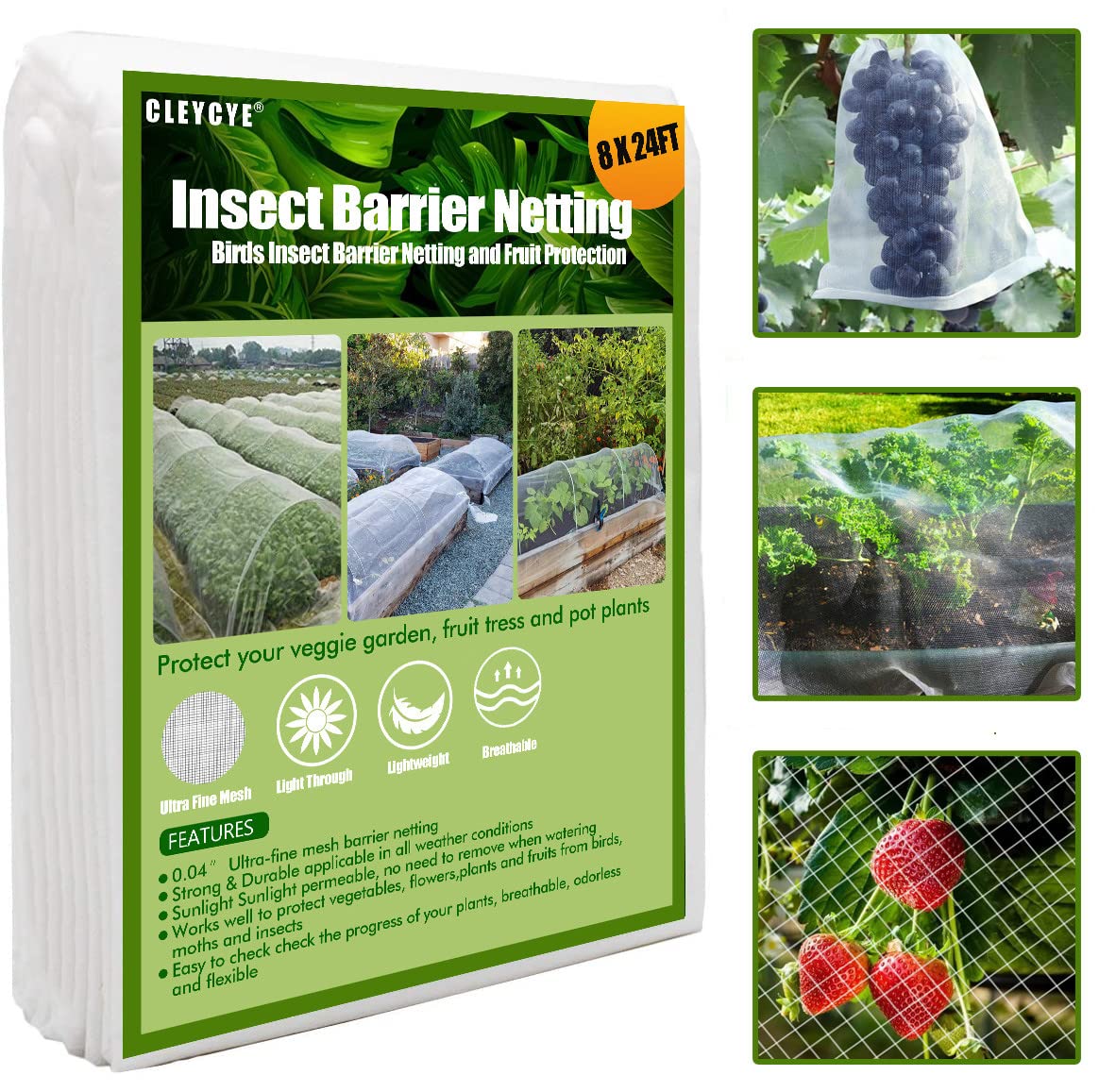 Insect Garden Mesh Netting,Ultra Fine Plant Covers Vegetable Fruit Tree ...