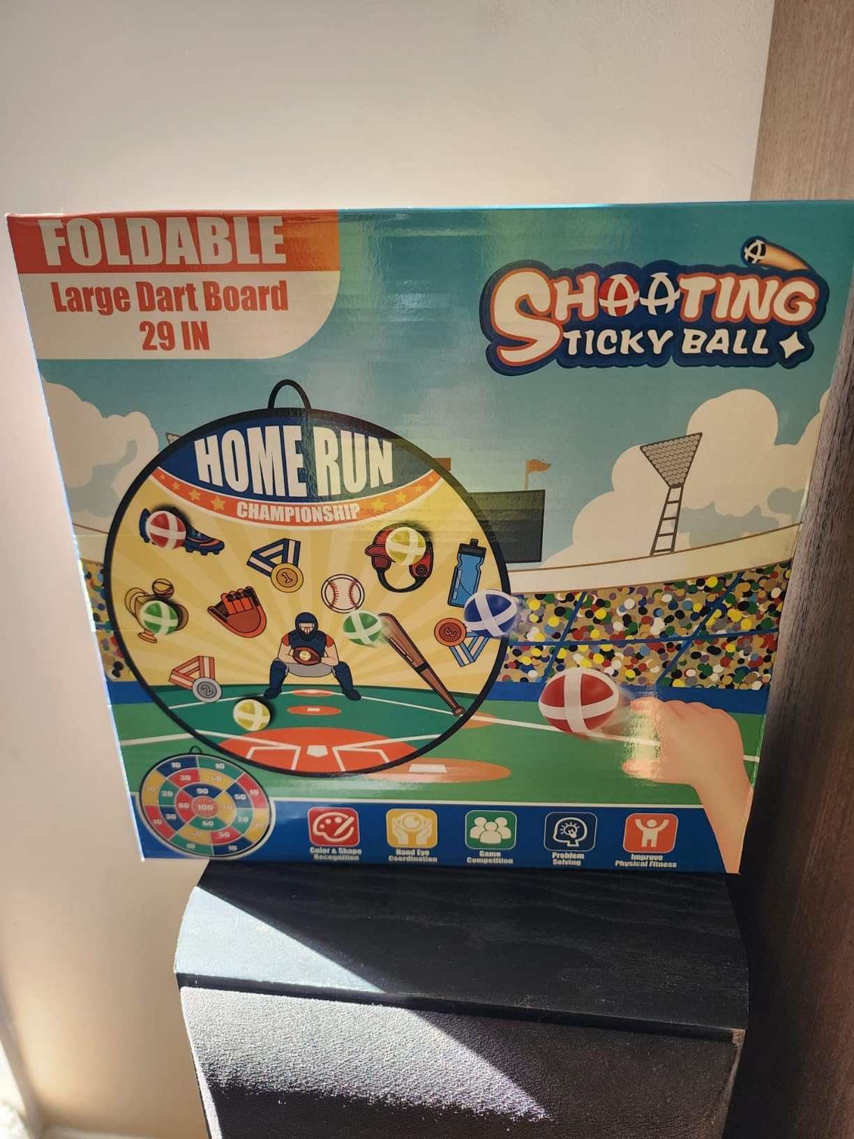 Amazon.com: Ranslen 29" Large Dart Board for Kids, Double-Sided Kids ...