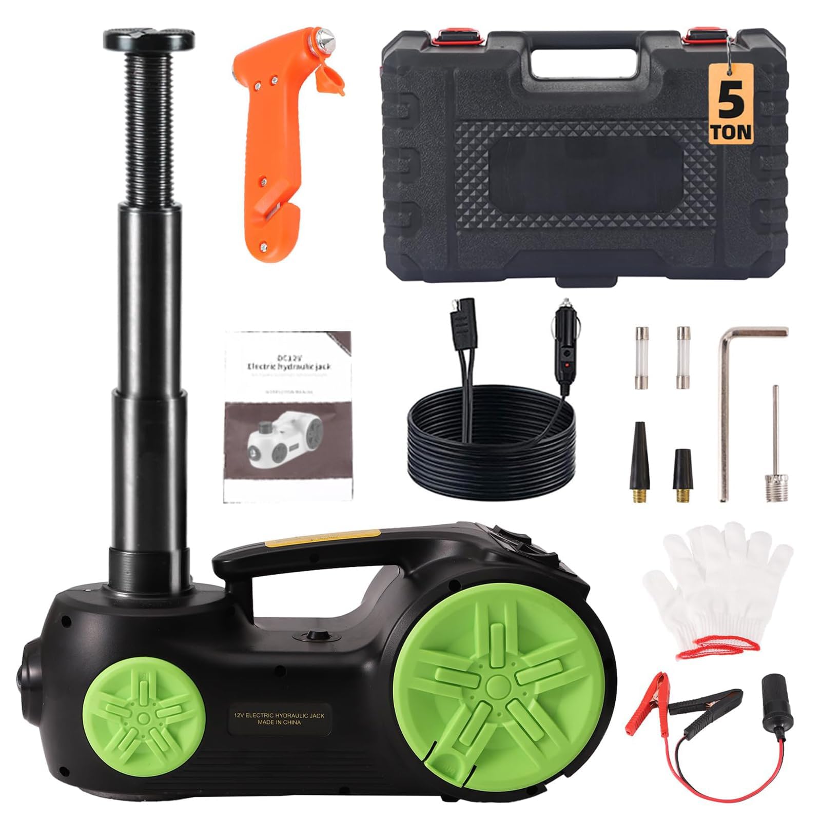 Trihelper Upgraded Car Hydraulic Jack 5 Ton Electric Car Jack Stand ...