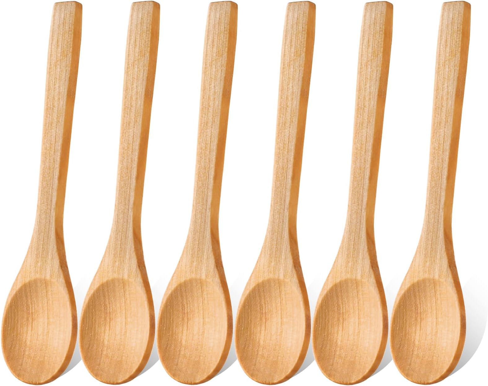 5pcs Handmade Wooden Spoon for Mixing Stirring, Small Honey Spoon Wood ...