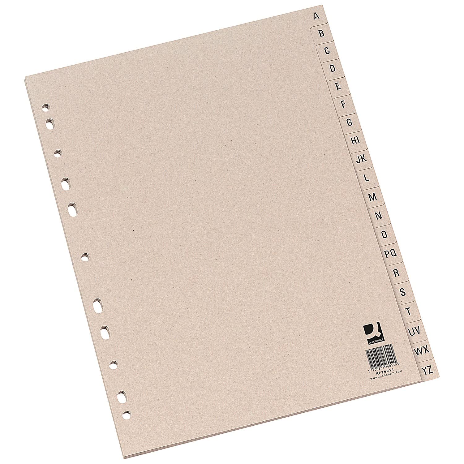 Q-Connect 20-Part A-Z Index Multi-Punched Buff A4 Manilla KF26011 ...