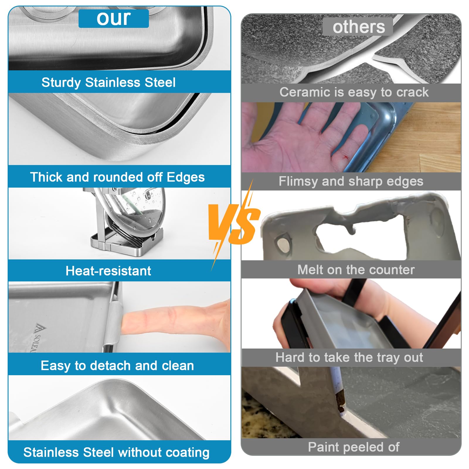 Snapklik.com : SOLEADER Vertical Spoon Rest And Lid Stand For Stove Top ...