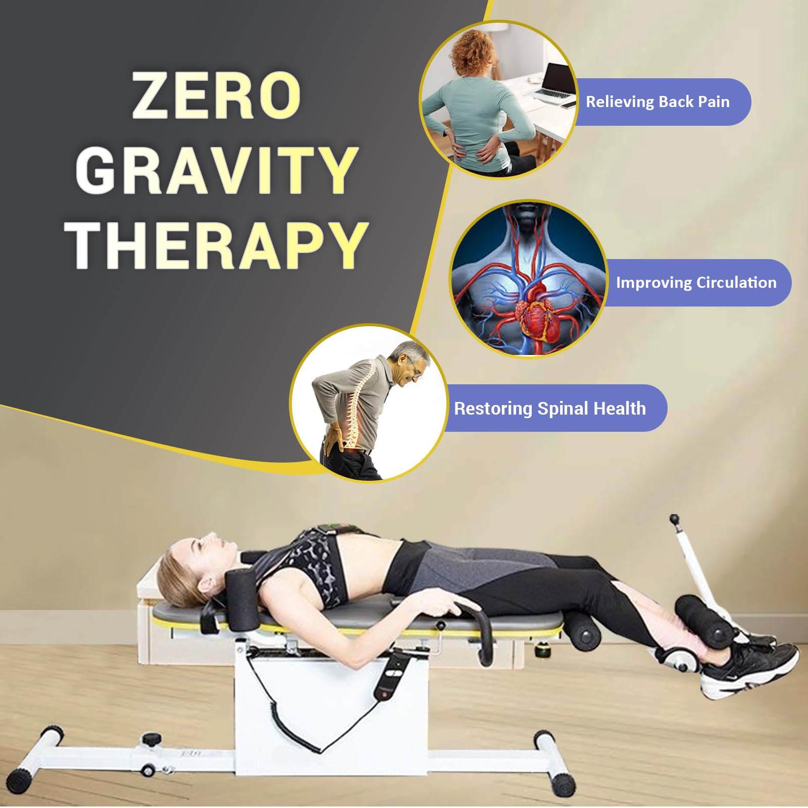 Snapklik.com : Spine Recline Electric Inversion Table Clinical Grade ...