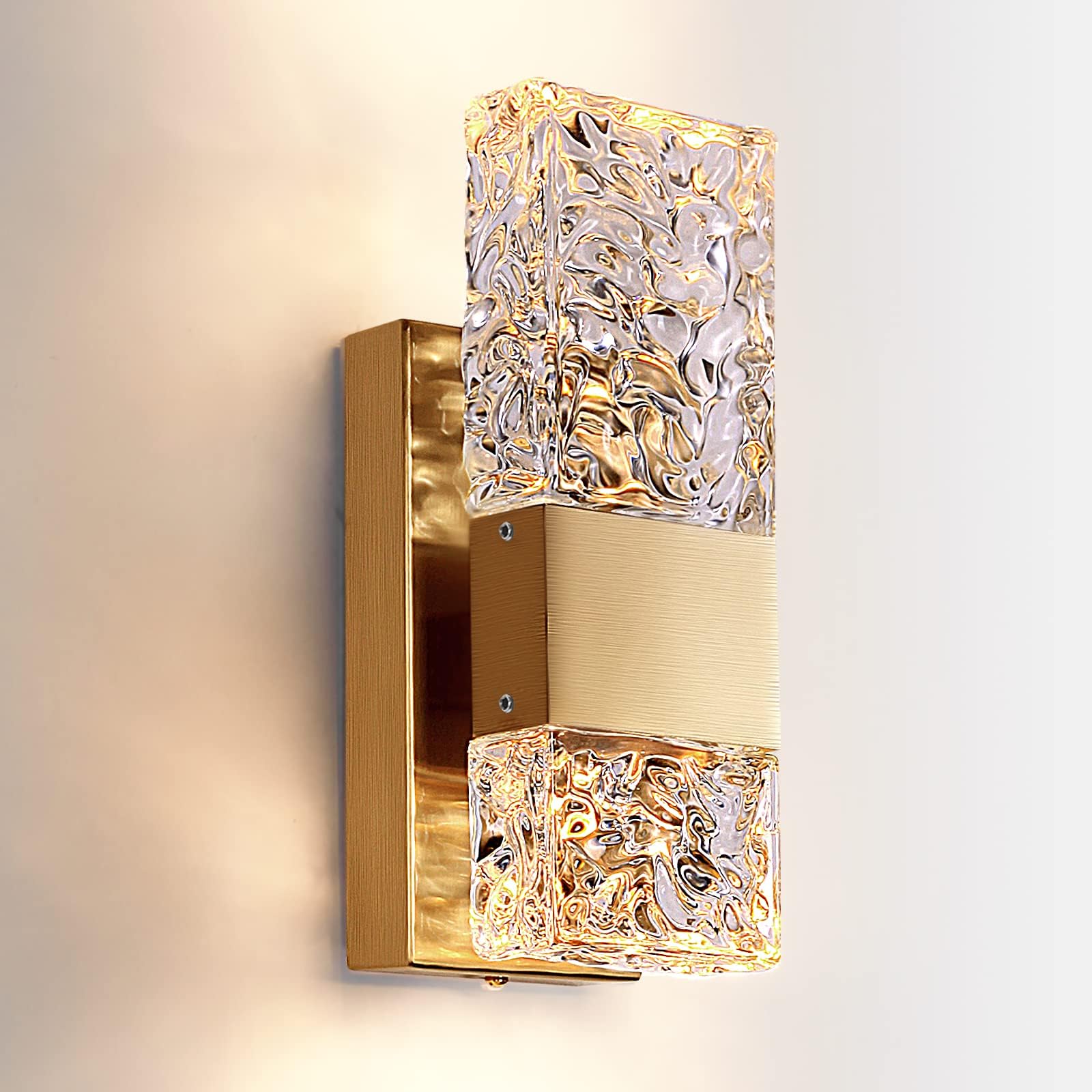 camuucci Gold Wall Sconces Crystal Wall Light LED Wall Lamp 3000K ...