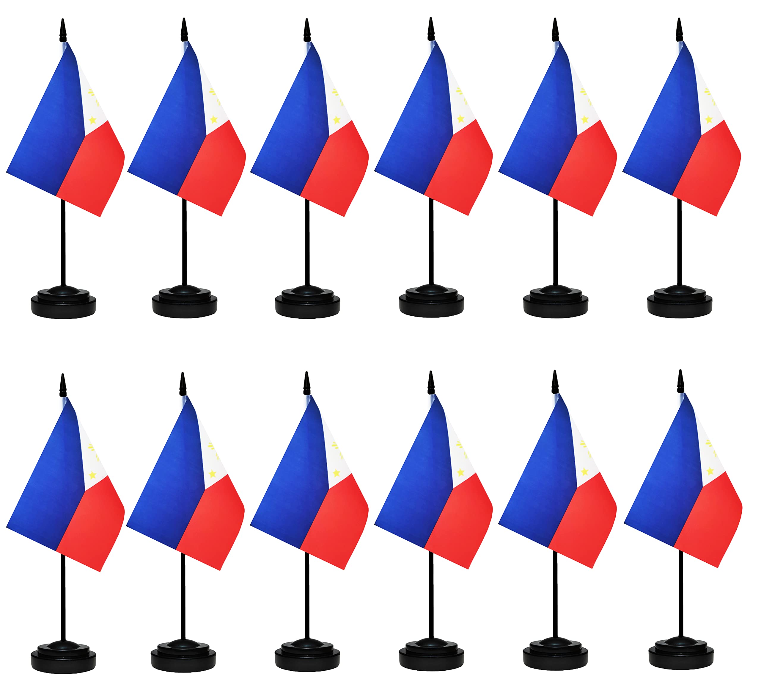 Amazon.com: Philippines Flags Filipino Desk Flags Set Small Mini ...