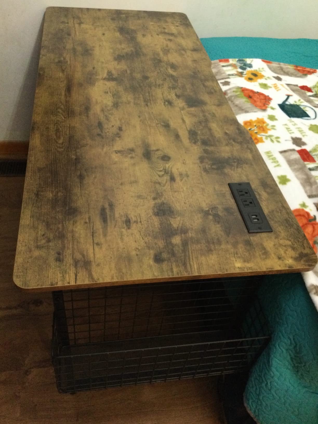$17/mo - Finance PAMRAY 40 inch Computer Desk with Built-in Outlet ...