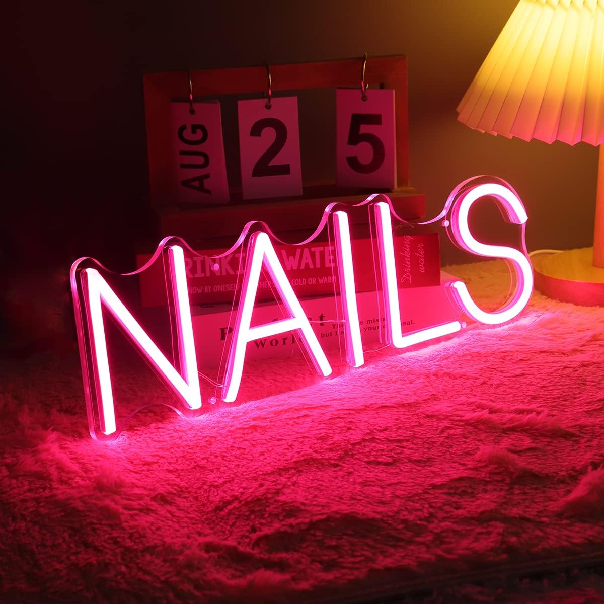 Britrio LED NAILS Neon Sign Light Pink Nails Spa Beauty Salon Studio ...