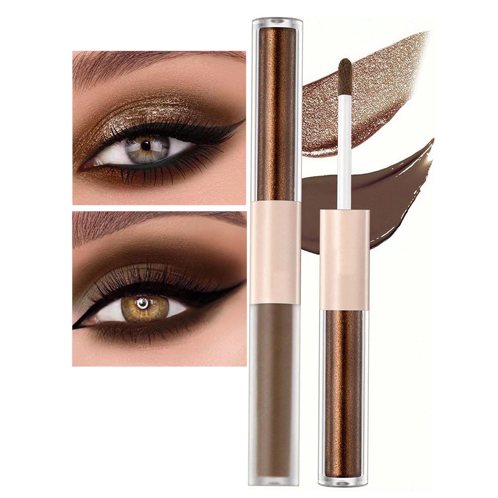 Amazon.com : Dark Brown Liquid Eyeshadow Bronze Matte Metallic Double ...