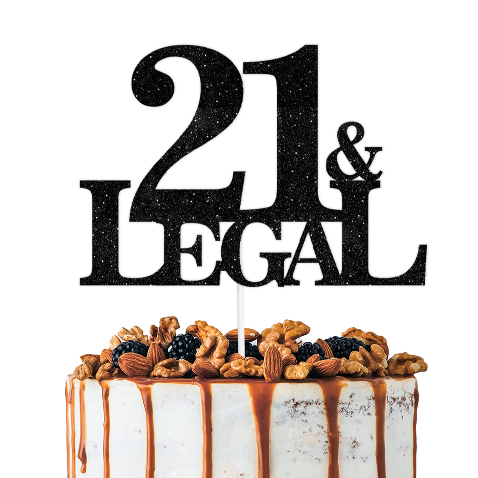 Snapklik.com : 21 & Legal Cake Topper Party Happy 21st Birthday ...