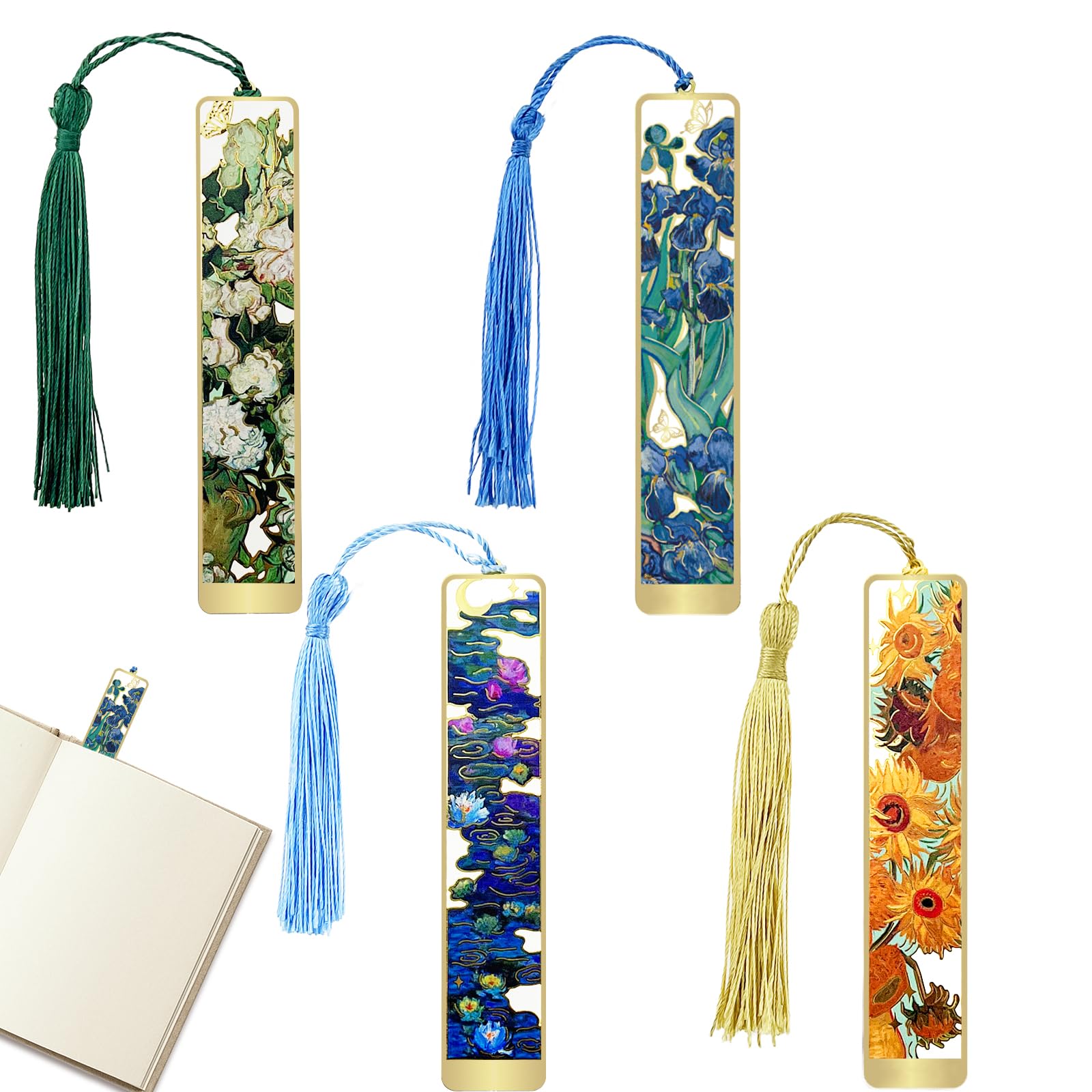 Amazon.com: 4 Pack Bookmarks for Reading Women Metal Bookmarks with ...