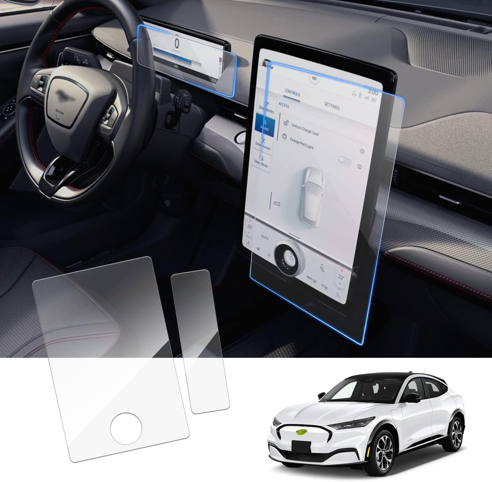 Amazon.com: (2pack) 2024 2025 Mustang Screen Protector for Ford Mustang ...