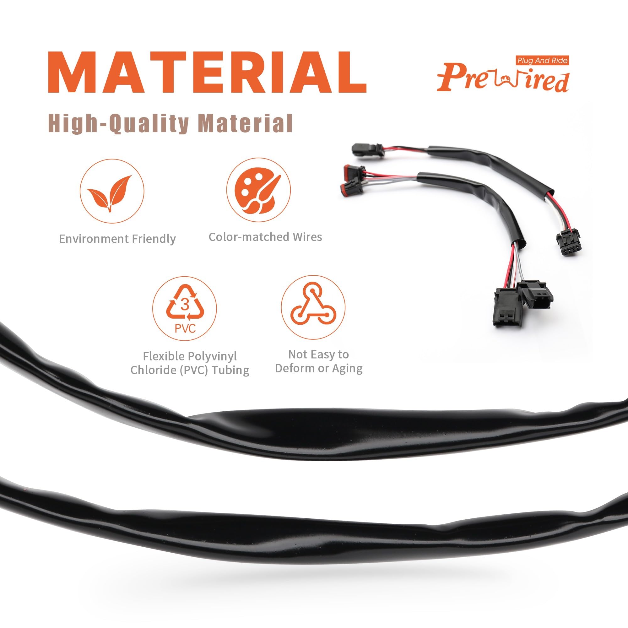 Snapklik.com : Prewired 14" Touring Dyna Sportster Softail CAN-Bus Wire ...