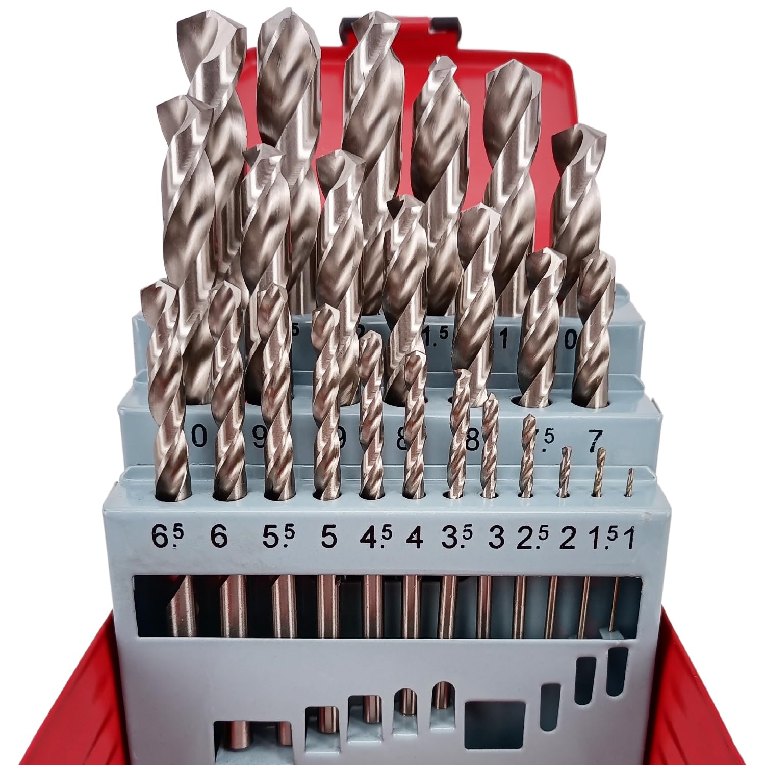 Snapklik.com : Hymnorq Metric Twist Drill Bits Set Of 25pcs In Metal ...