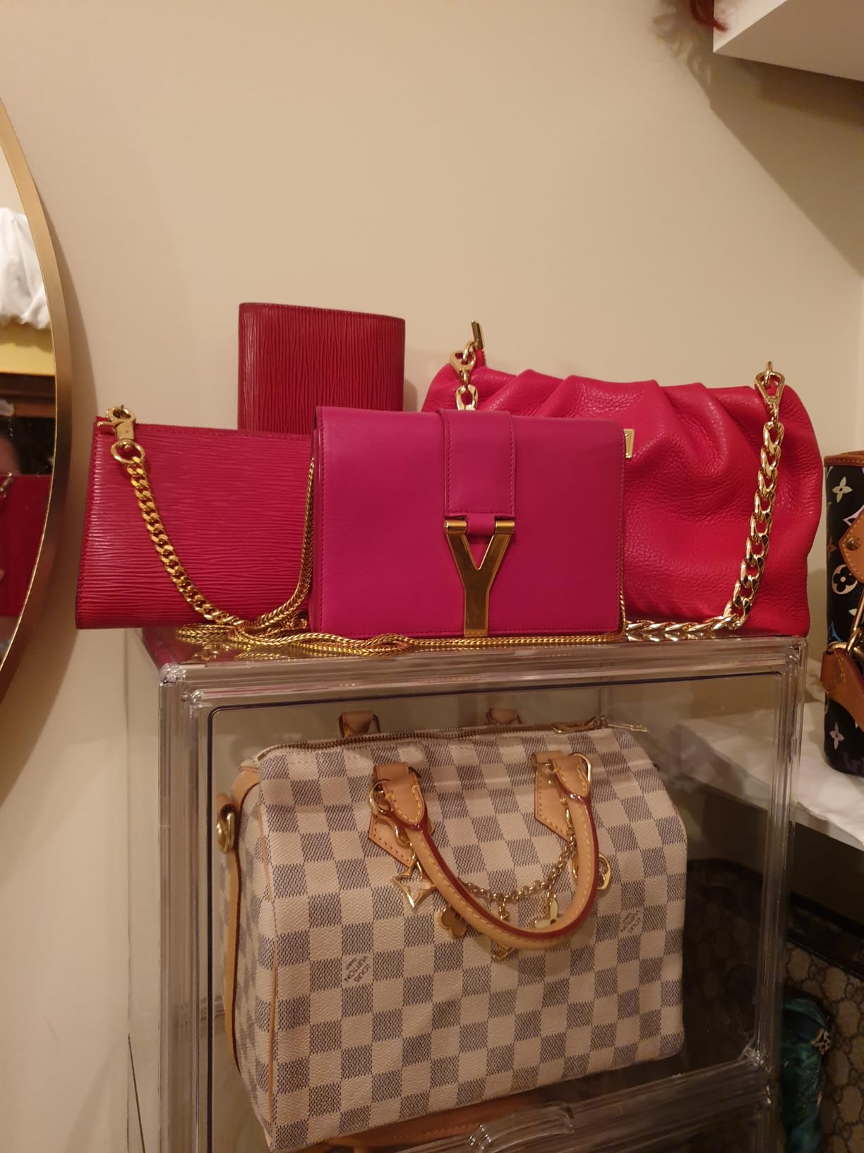 BEELUCK Handbag Display Box Clear Acrylic Purse Organizer for Closet ...