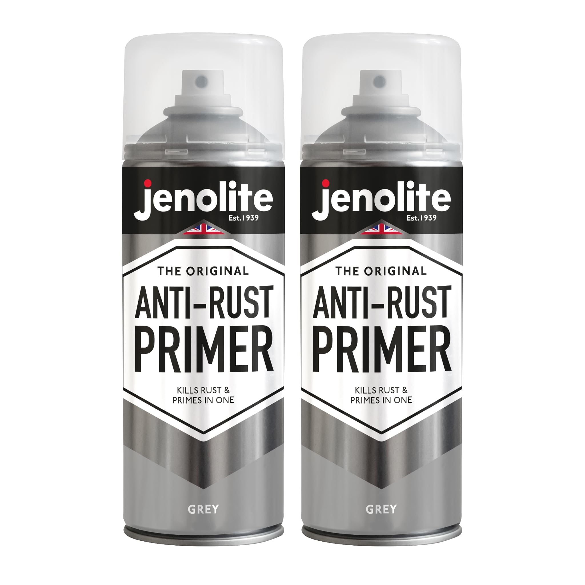 JENOLITE Anti-Rust Primer Spray Paint | GREY | 2x400ml | High ...