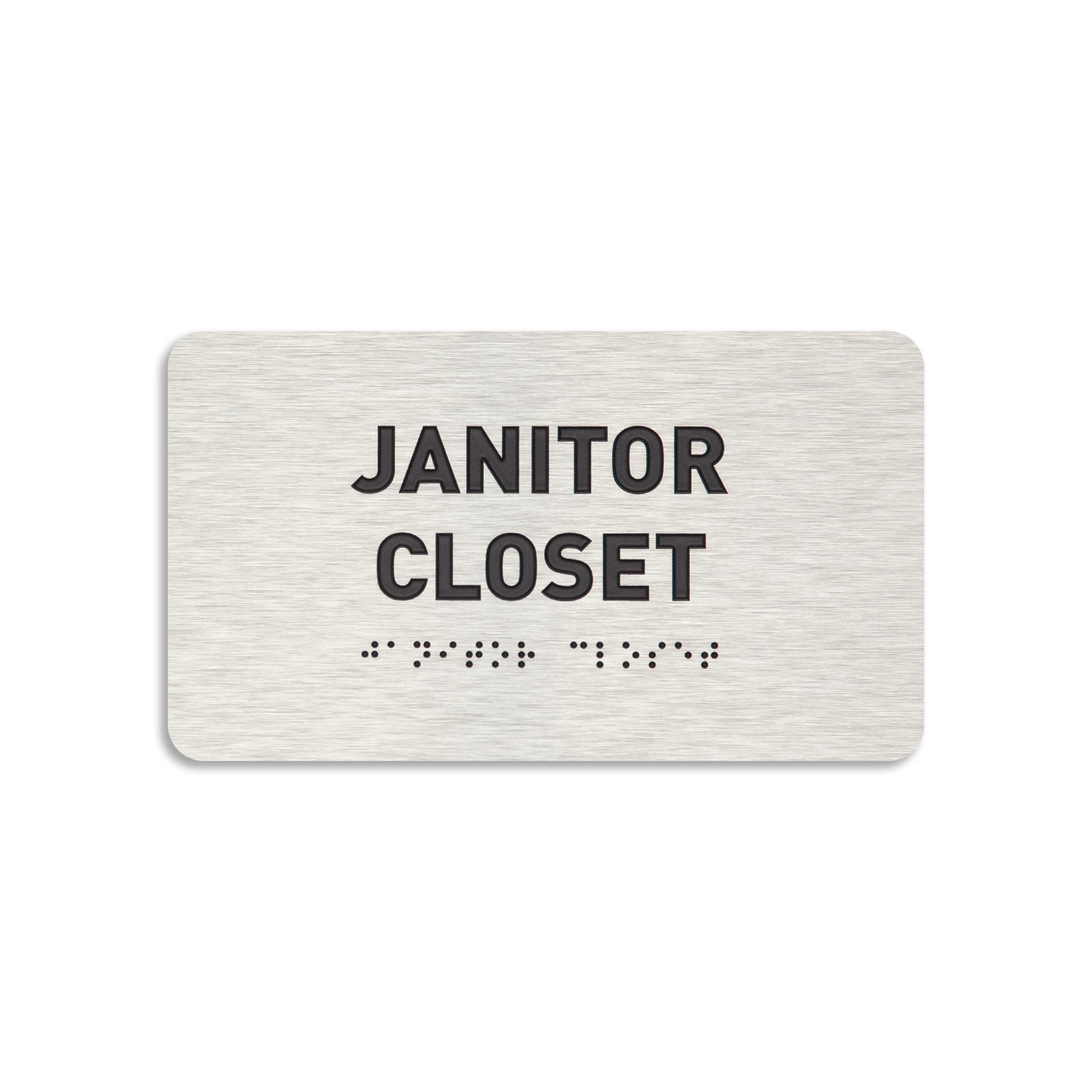 Buy Janitor Closet Sign by GDS - ADA Compliant, Raised Icons, & Grade 2 ...